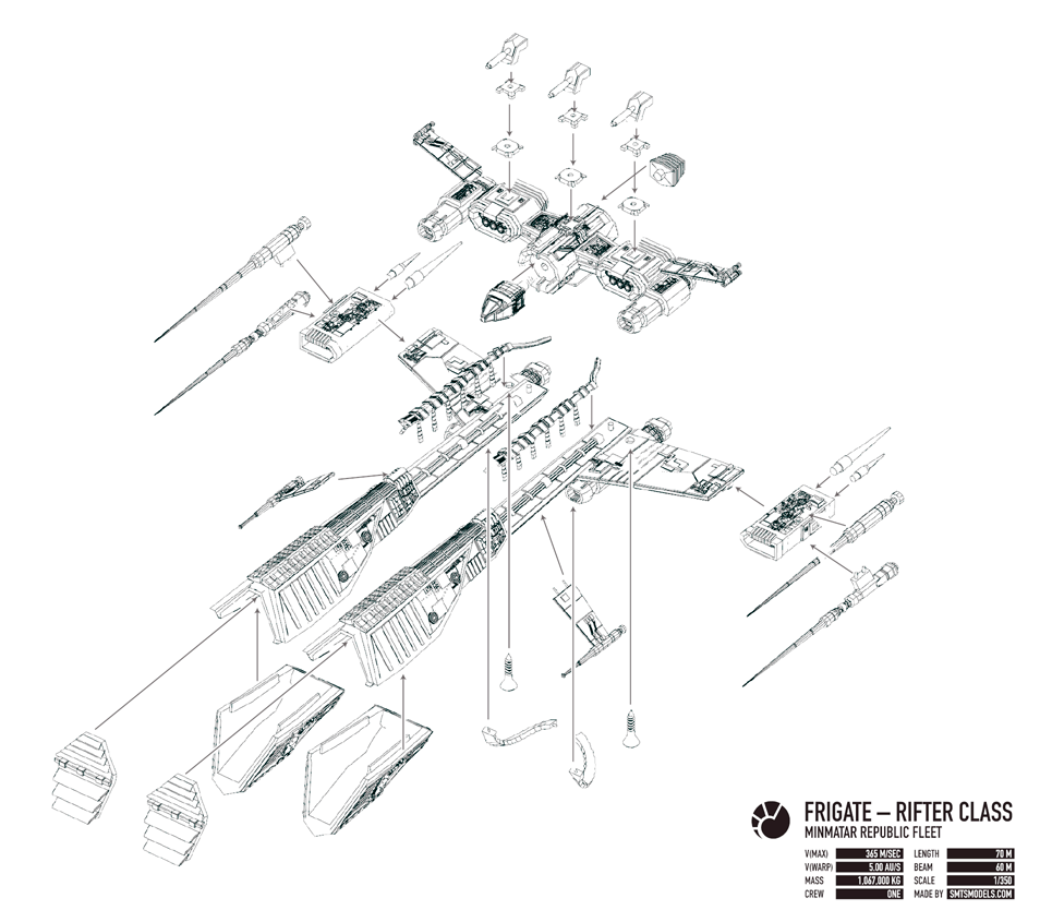 SMTS White Metal Rifter Model Now Available! | EVE Online